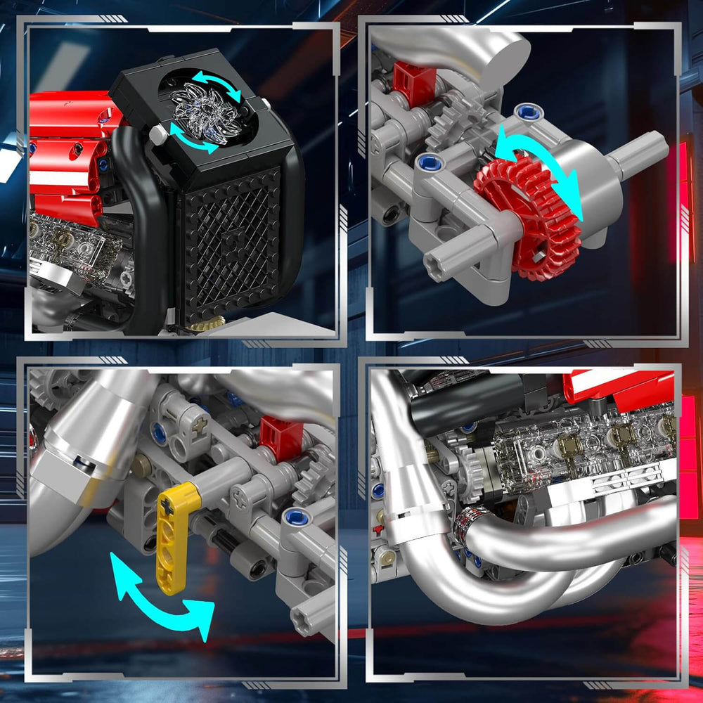 V8 Formula 1 Engine F1 Car Building Blocks | 979 Pcs