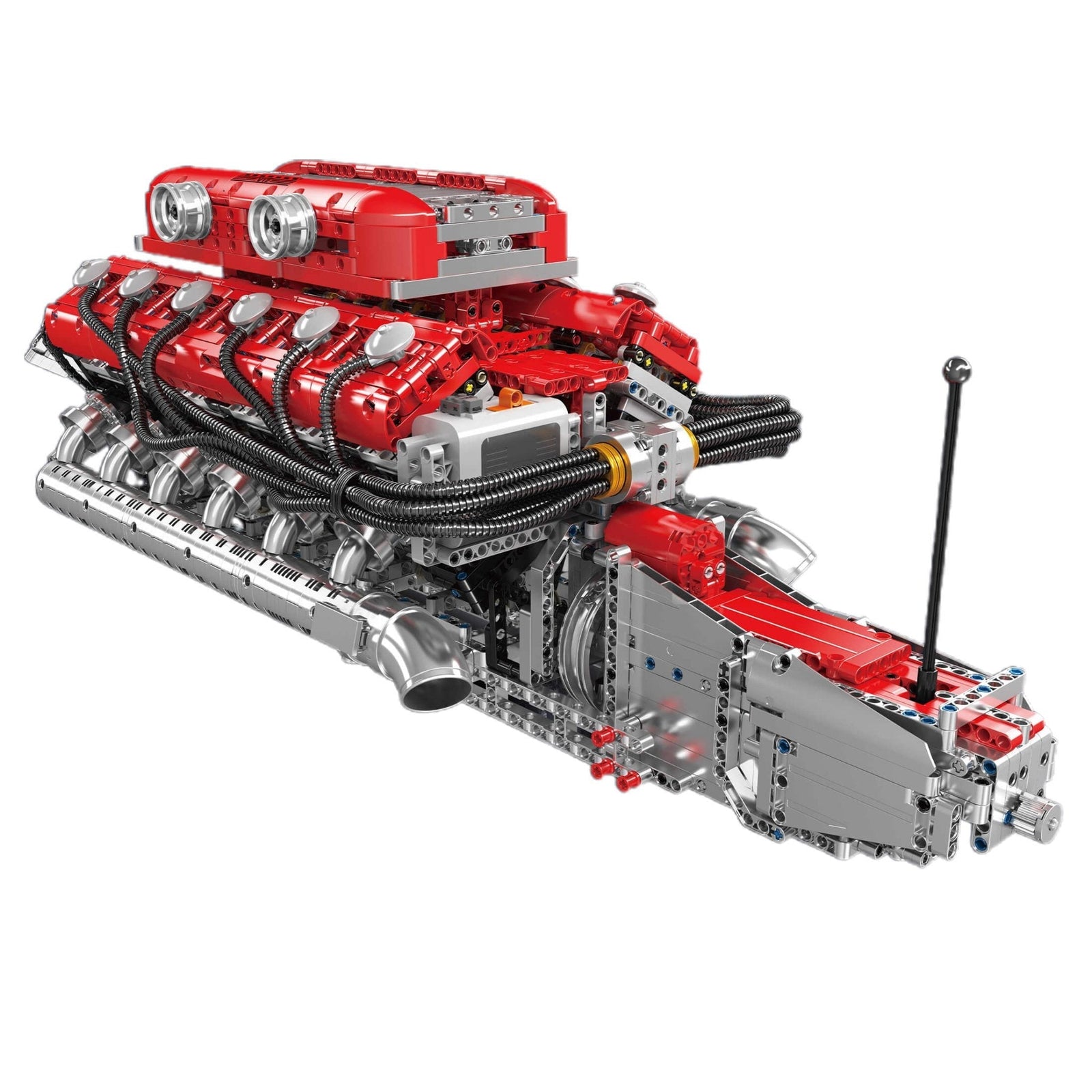 Functional V12 Engine & Gearbox Building Blocks Kit | Power Brickz