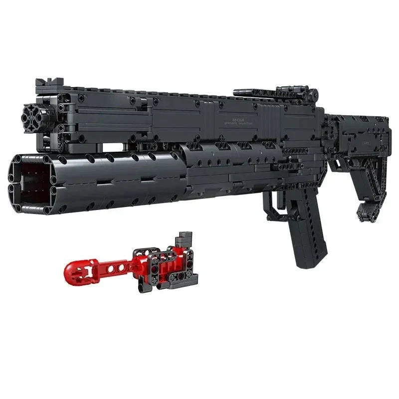 Motorized Grenade Launcher Military Weapon Building Blocks