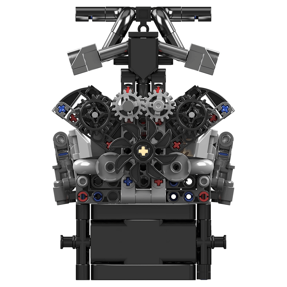 Motorized V12 Show Engine Building Blocks Kit | 732 Pcs