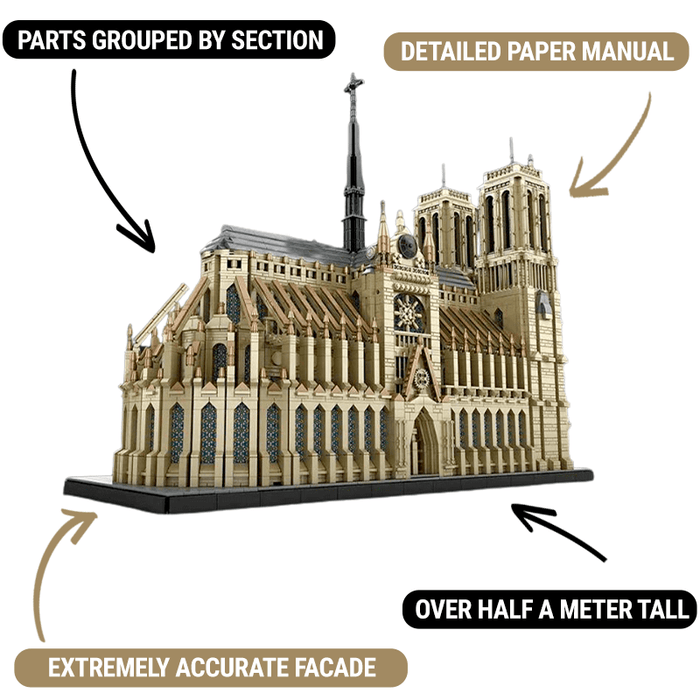 Notre Dame Cathedral Architecture Building Blocks | 8867 Pcs